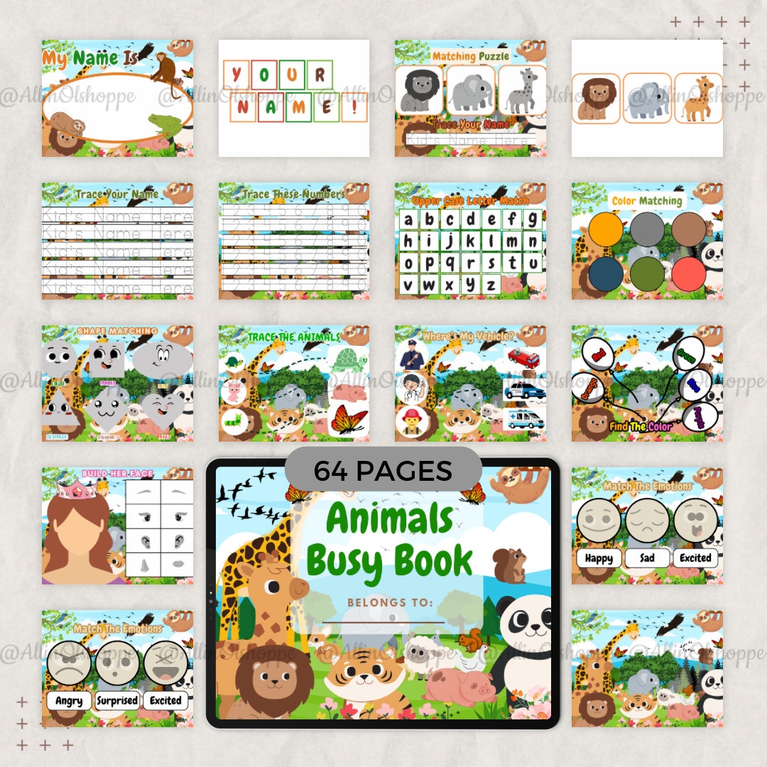 Editable Kids Busy Book Canva Template: 10 Theme Bundle (PLR) - Etsy