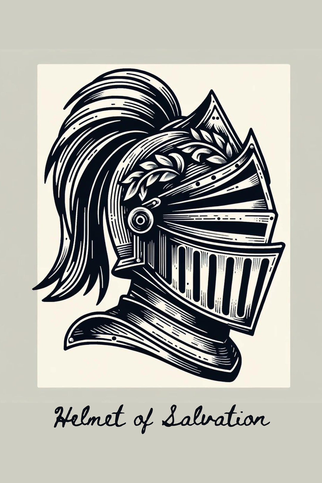 Helmet of Salvation, Bible Verse, DIGITAL ART, Encouraging Christian ...