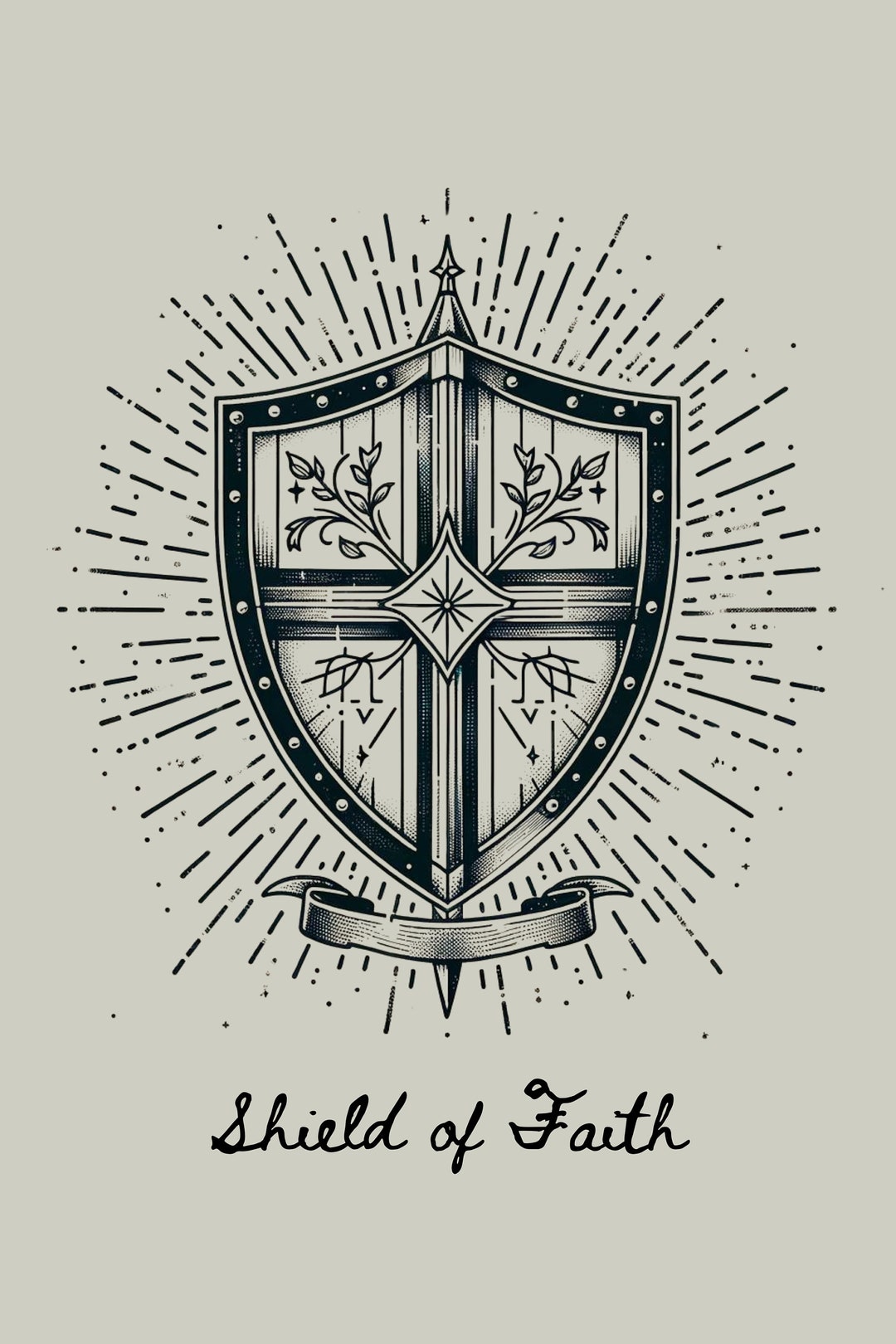 Bible Verse Wall Art, Shield of Faith, Encouraging Christian Poster ...