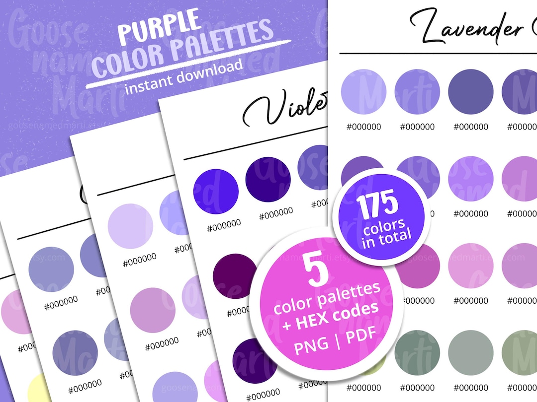 Purple Color Palette, Purple Color Scheme, Hexadecimal Color, Lavender ...