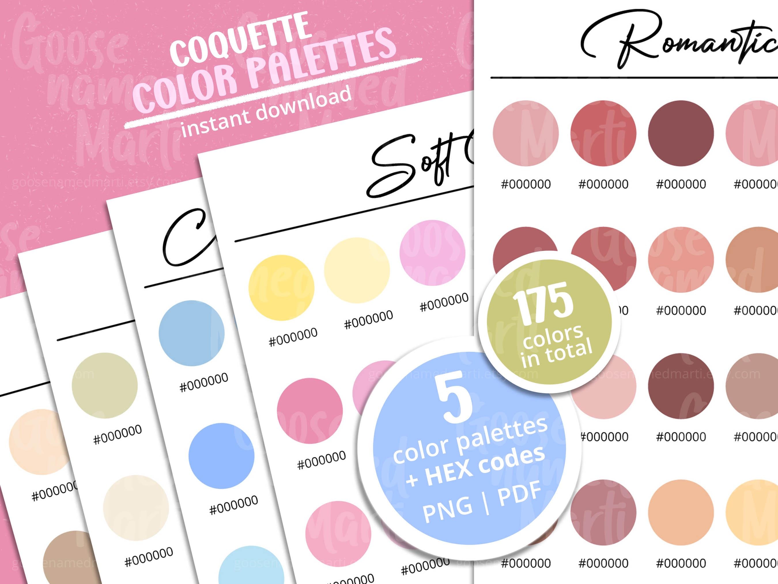 Coquette Color Palette, Hexadecimal Colors, Color Combinations, Hex ...