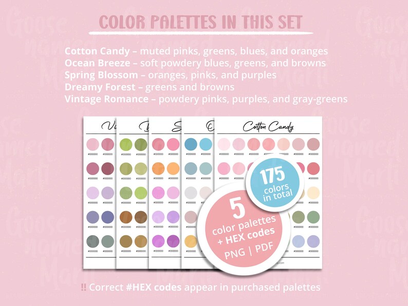 Pastel Color Palette, Aesthetic Color Palette, Hexadecimal Color ...