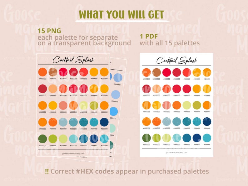 Seasonal Summer Color Palettes, Vibrant Color Schemes, Color Chart, HEX ...