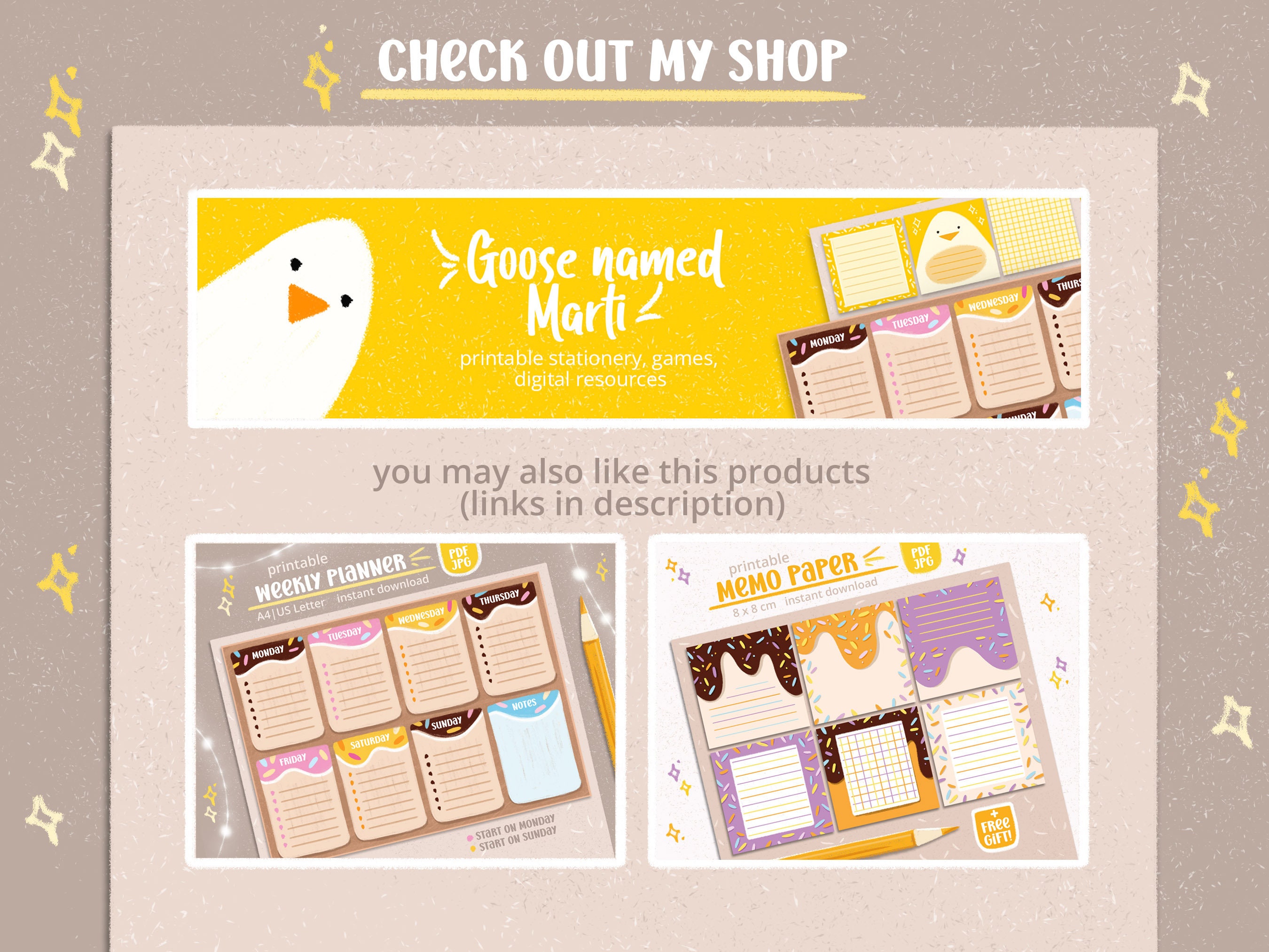 Memo Paper Sheets Printable Paper Notes to Do List Planner Cards Notes ...