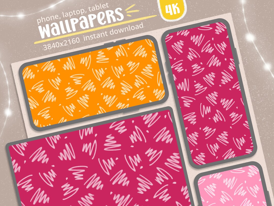 Abstract Scribble 4k Wallpapers Phone Laptop Tablet, Hand-drawn ...