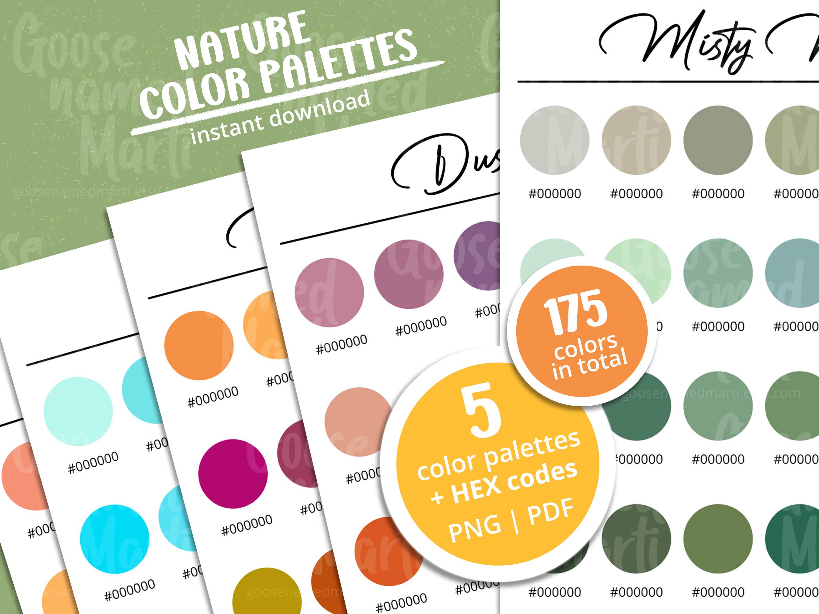 Nature Color Palette, Earth Colors Palette, Hexadecimal Color, Green ...