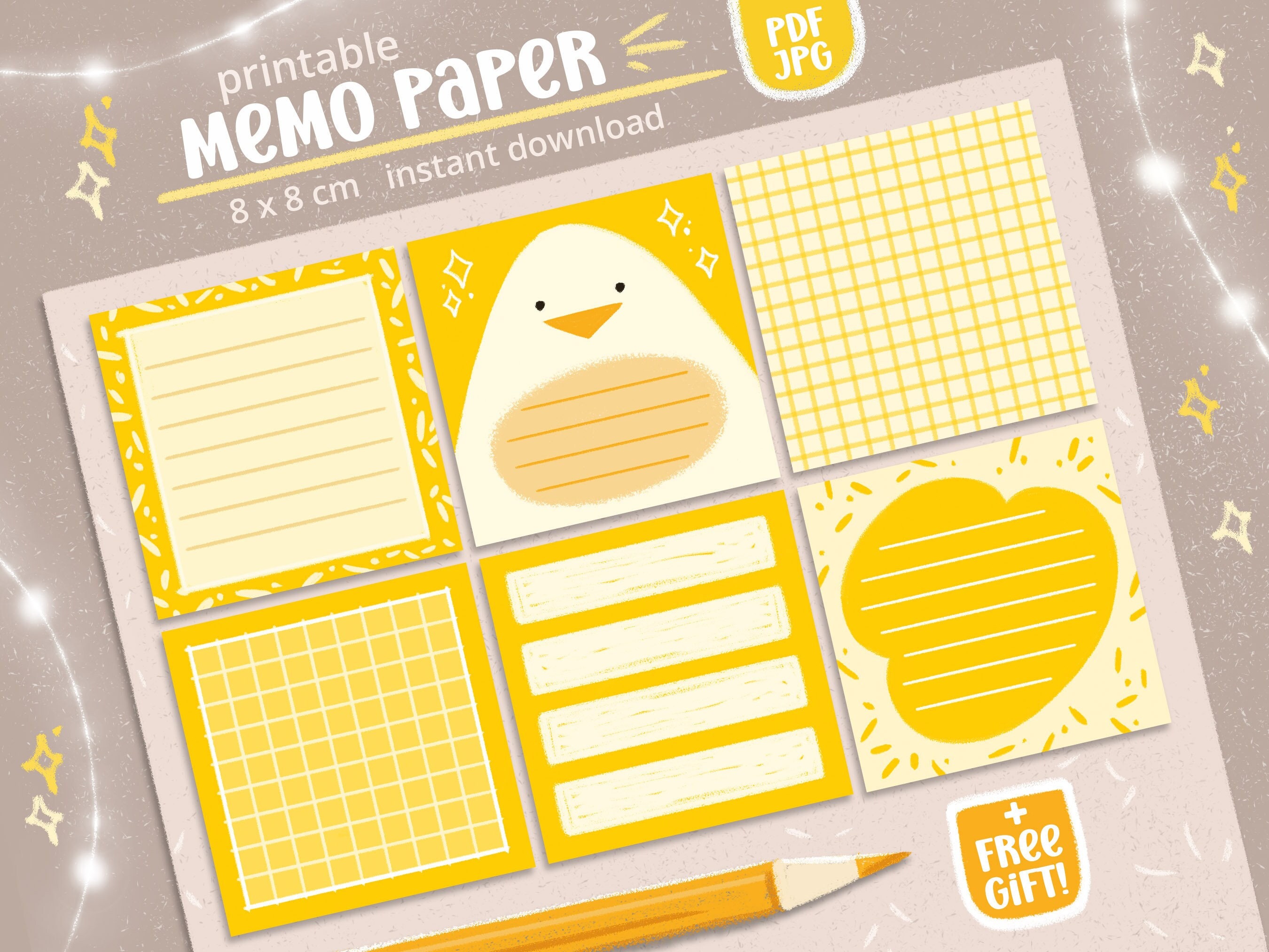 Memo Paper Sheets Printable Paper Notes to Do List Planner Cards Notes ...