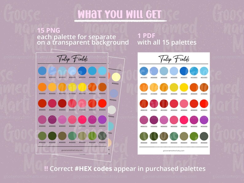 Seasonal Spring Color Palettes, Various Color Schemes, Color Chart, HEX ...