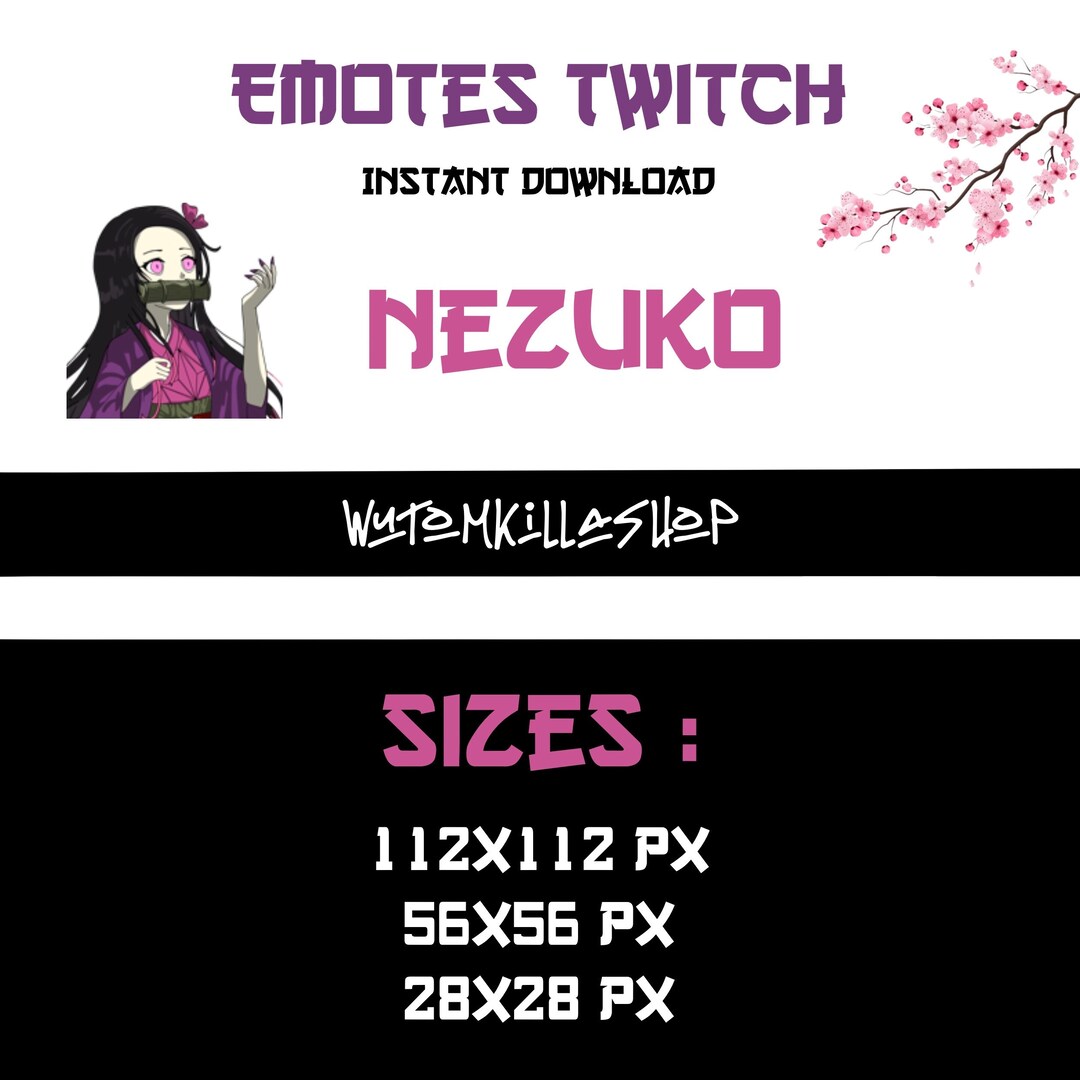 1 NEZUKO / DEMON SLAYER Twitch Emote - Etsy