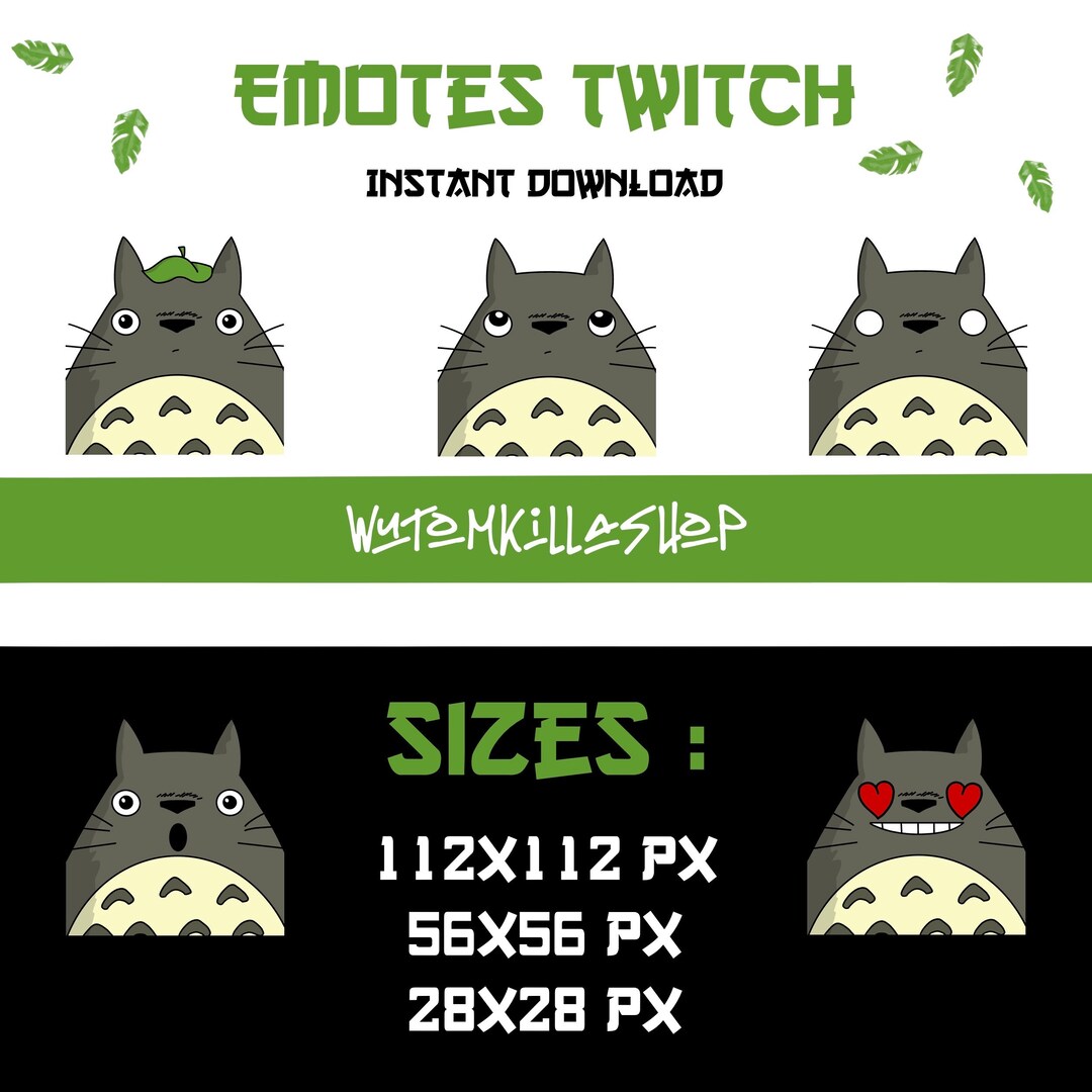 5 Totoro Twitch Emotes - Etsy