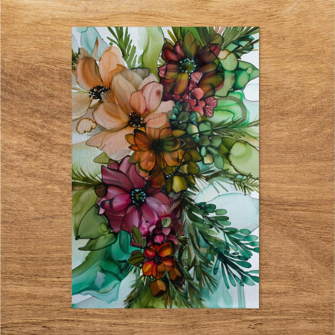 Beautiful Floral Puzzle, Artistic Flower Puzzle, Colorful Botanical ...