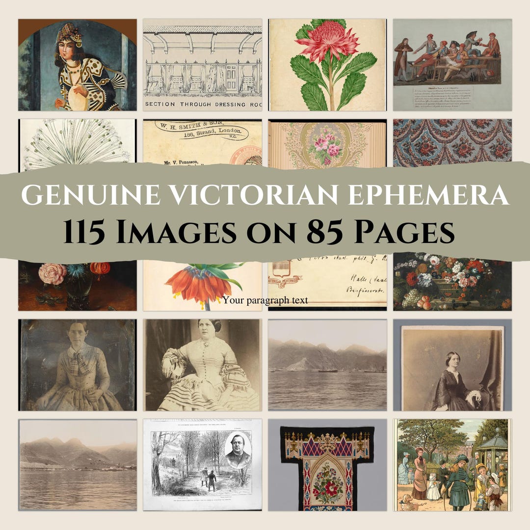 Authentic Victorian Ephemera Images Junk Journaling Collage Digital ...