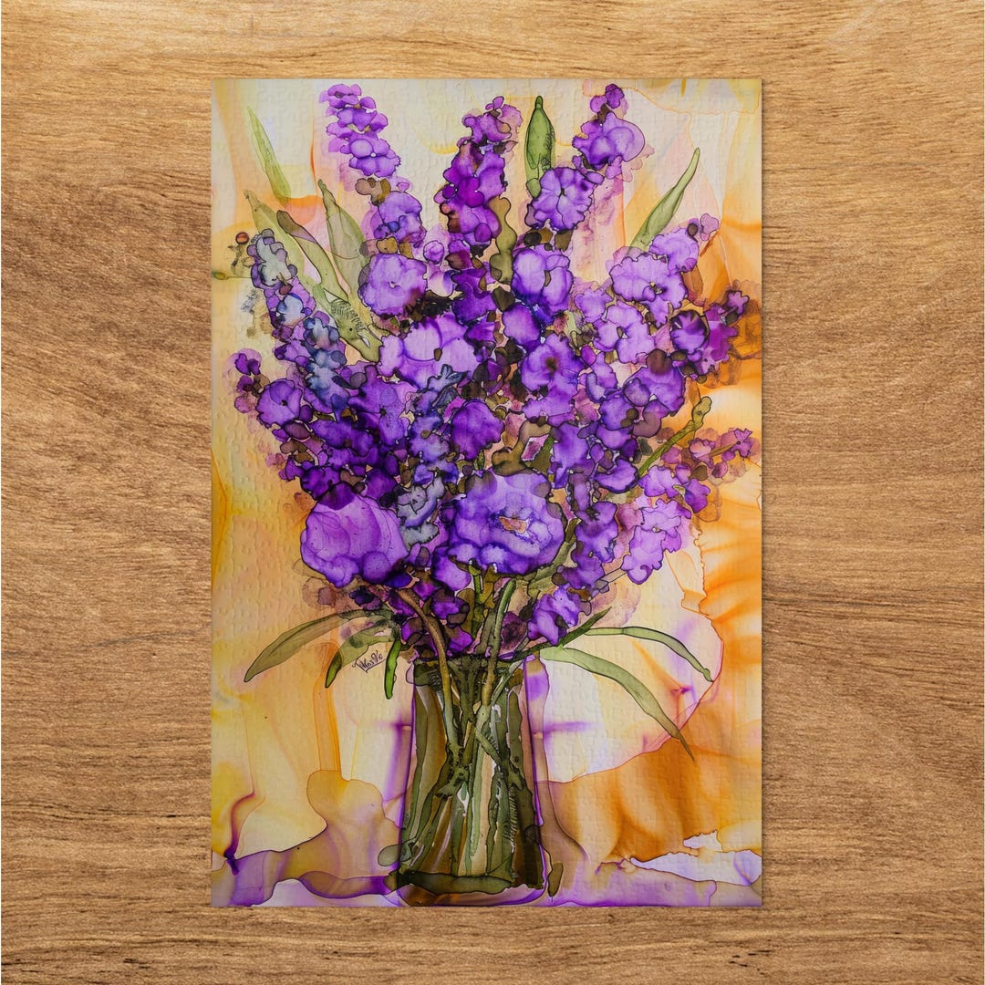 Vibrant Floral Puzzle 1000 Pieces, Challenging Flower Theme Jigsaw ...