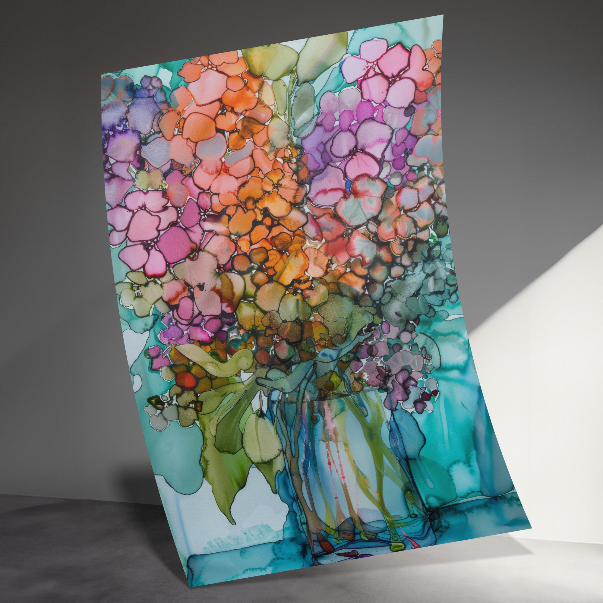 Alcohol Ink Floral Flowers Perfect Printable for Wall Art, Totes, T ...
