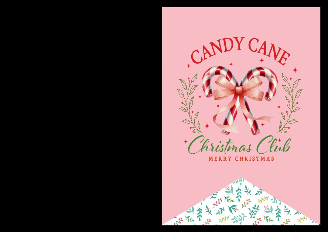 Personalized Candy Cane Christmas Club Greeting Card Merry Christmas ...