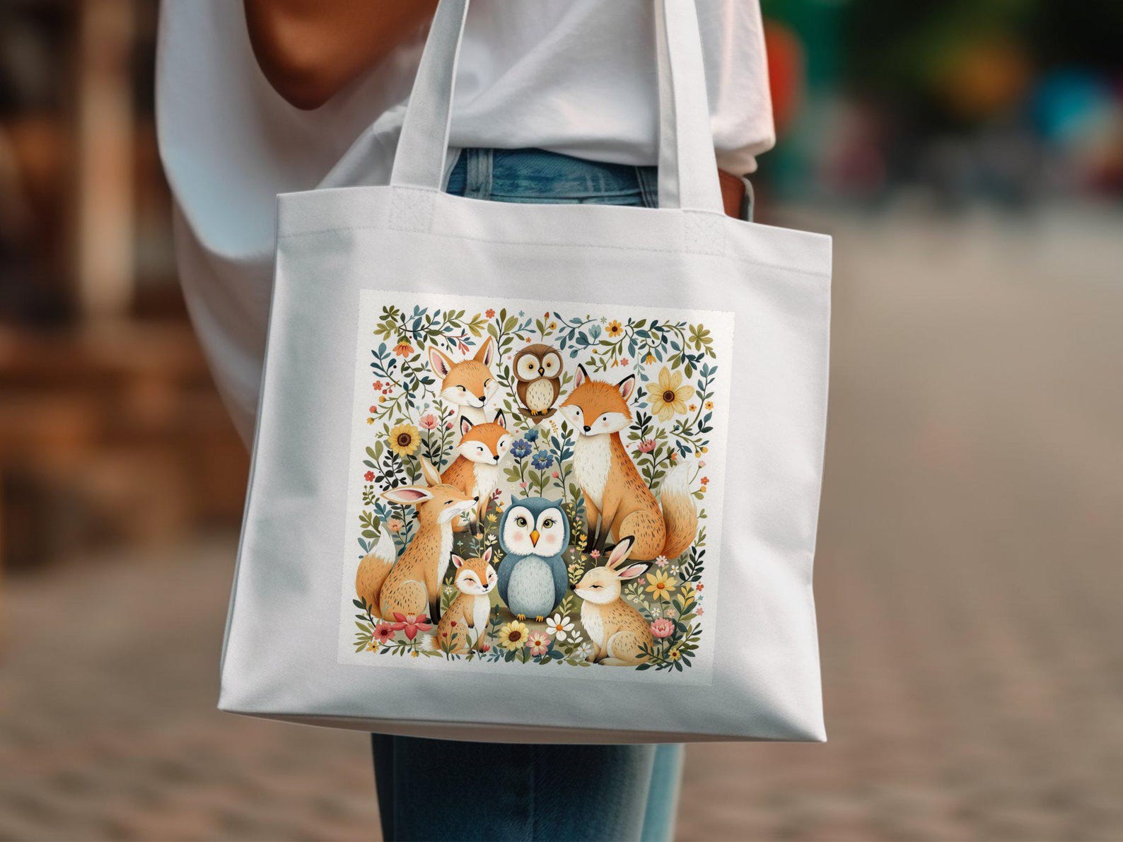 Woodland Animals Clip Art, Foxes Owls Rabbits, Cute Forest Wildlife Art ...