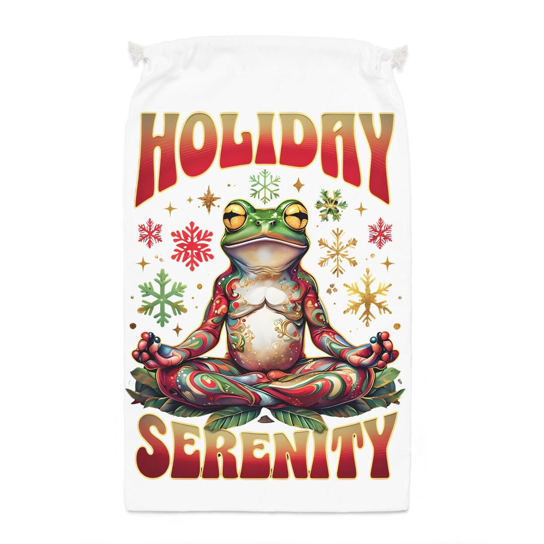 Christmas Gekko Sack, Psychedelic Boho Holiday Serenity Bag, Festive ...