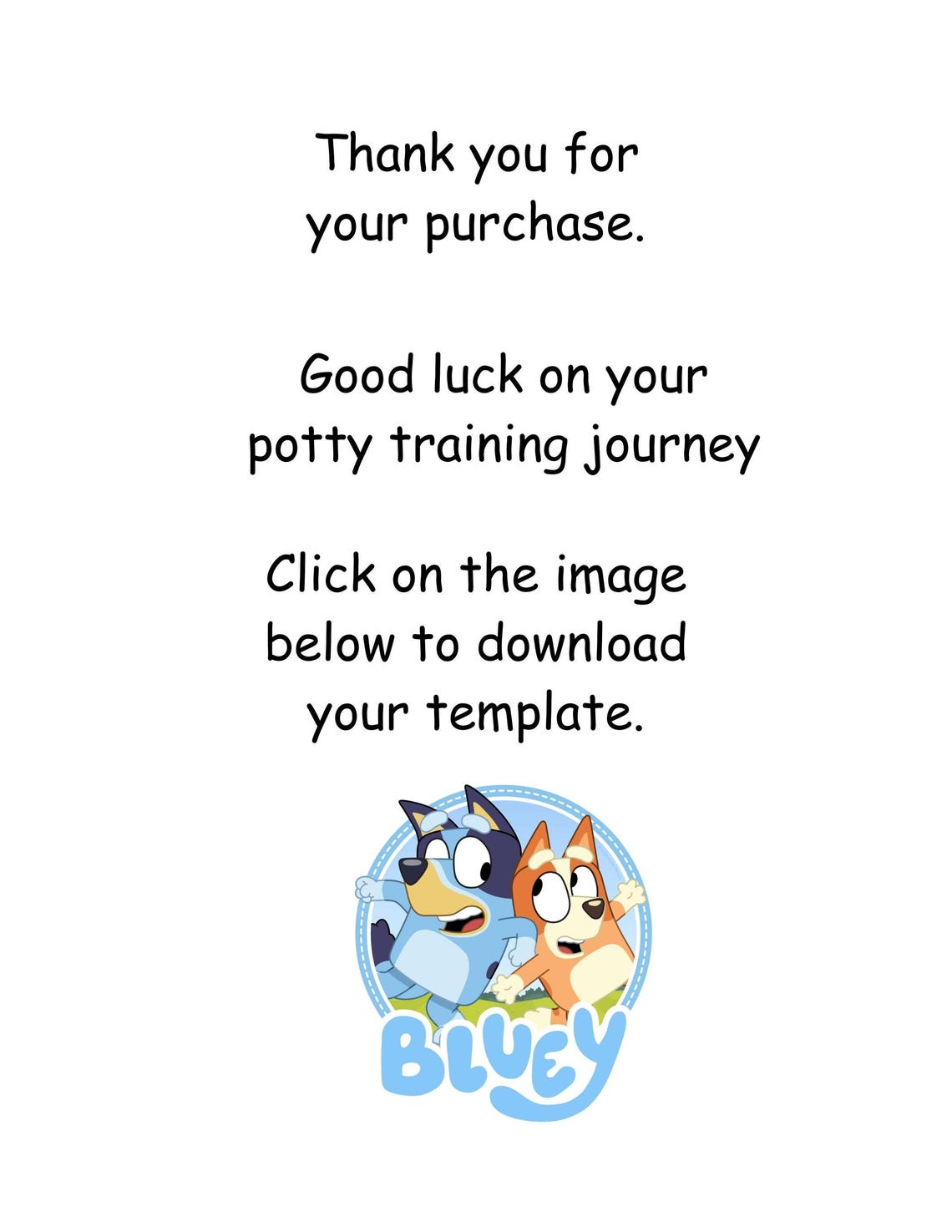 Potty Training Chart, Bluey Themed Potty Training Chart - Etsy