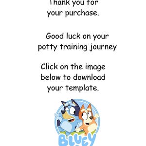 Potty Training Chart, Bluey Themed Potty Training Chart - Etsy