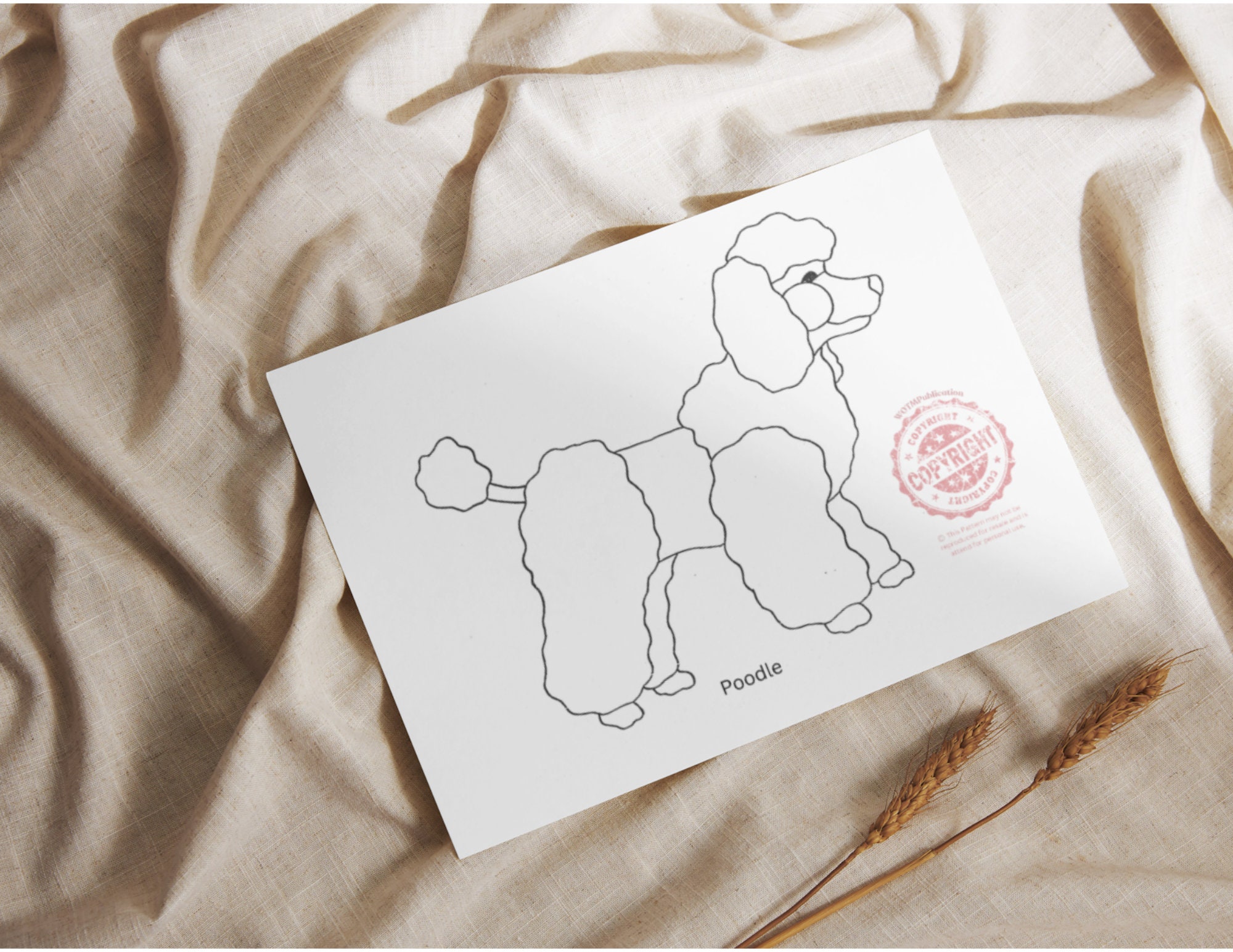 Stained Glass Pattern Poodle, Digital Download, Dog Pattern - Etsy