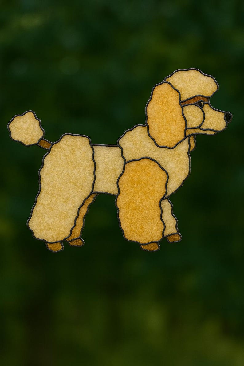 Stained Glass Pattern Poodle, Digital Download, Dog Pattern - Etsy