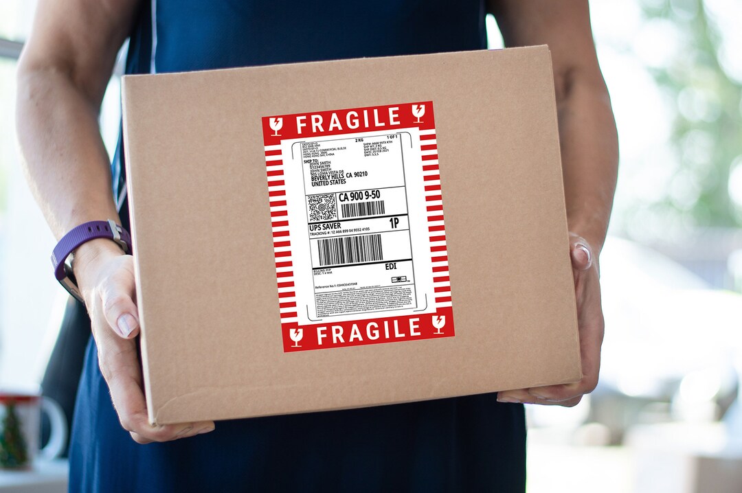 A5 FRAGILE Warning Background Label pack of 10 - Etsy