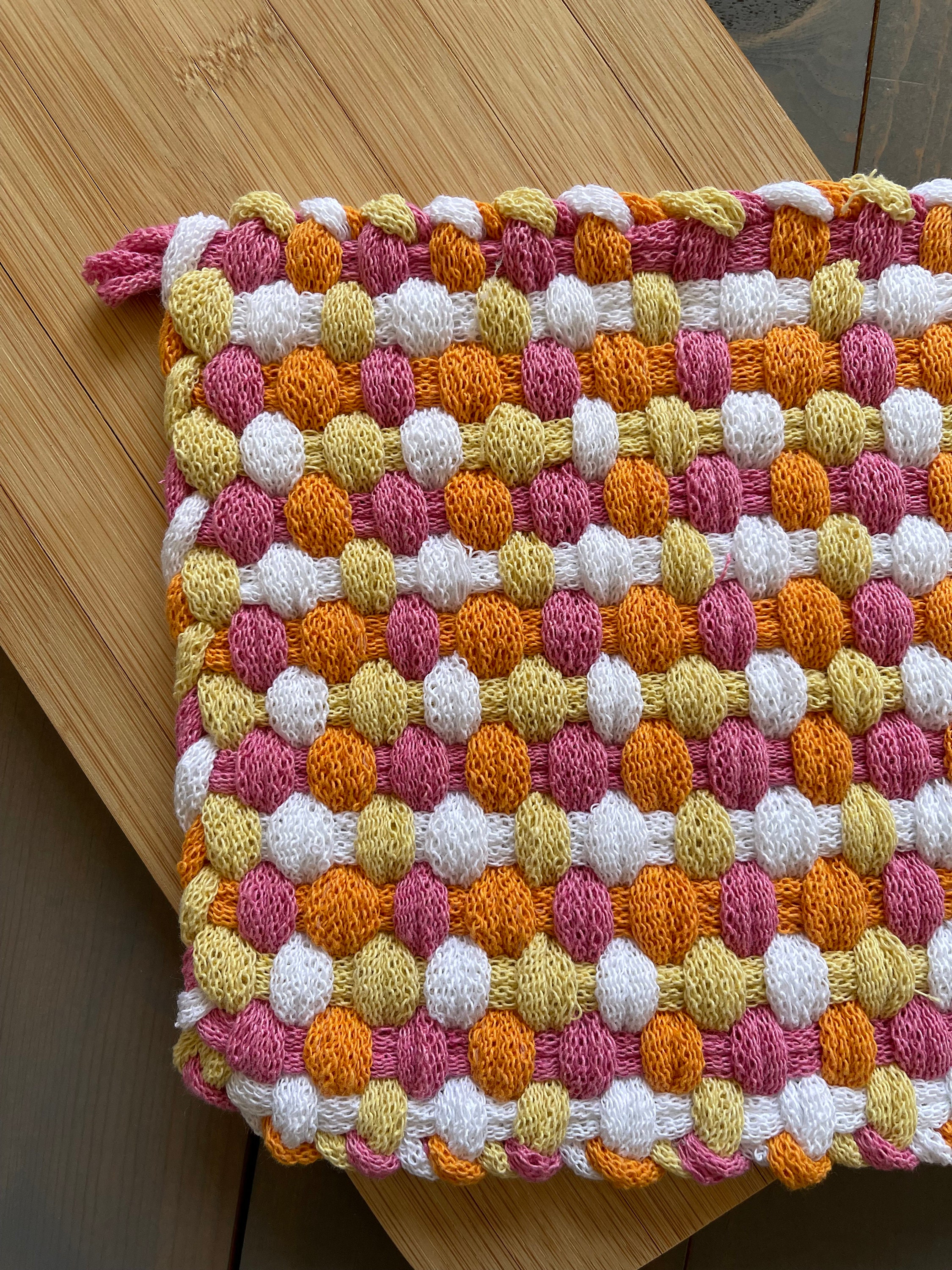 Handmade Loom Woven Potholder Trivet, Oven Mitt, Hot Pad, Kitchen Decor ...