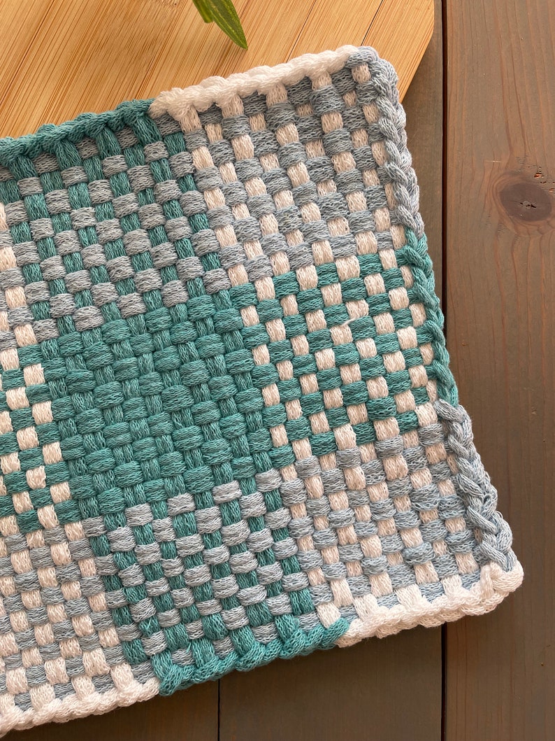 Handmade Large Loom Woven Potholder - Trivet, Oven Mitt, Hot Pad ...
