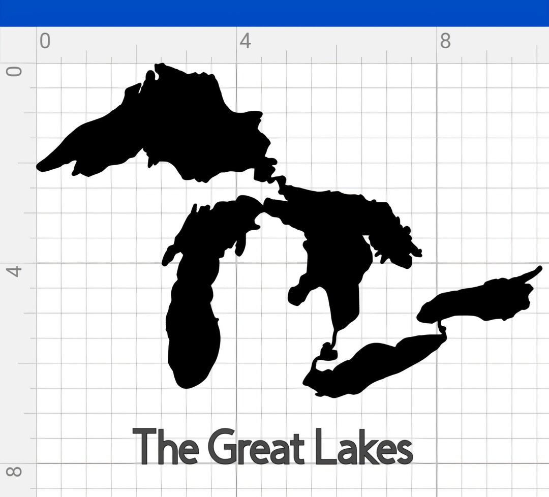10in X7.91in Great Lakes Exterior Grade Vinyl Decal W/"the Great Lakes ...