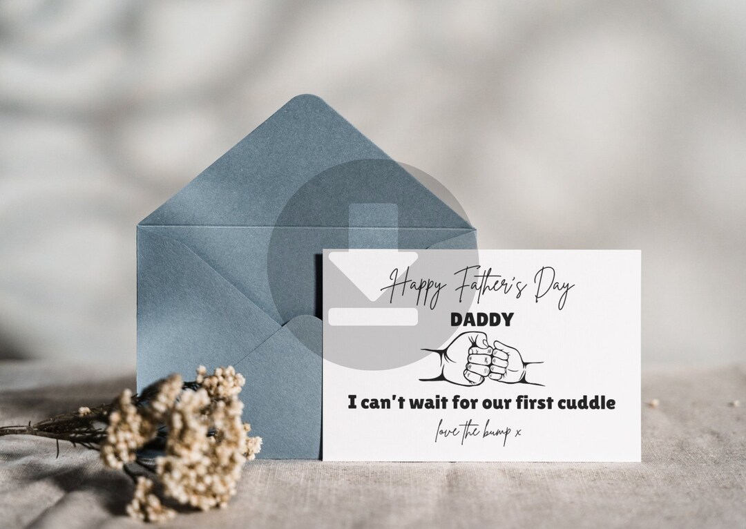 Daddy to Be Fathers Day Card Happy Fathers Day Love From the Bump Dad ...