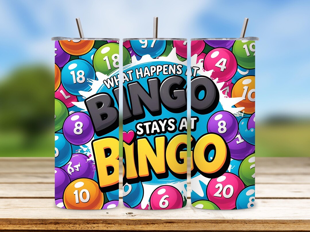 Funny Bingo Tumbler Wrap: Balls & Card Design (digital Download) - Etsy