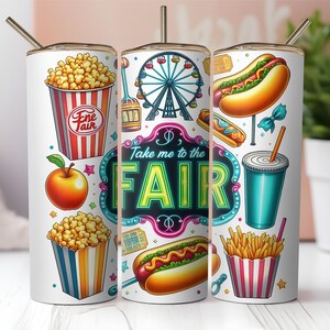Fair Sublimation Design PNG, 20 Oz Tumbler Wrap, County State Fair ...