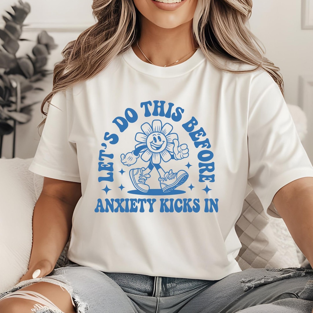 Funny Anxiety Quote PNG: Retro Mental Health Design (digital Download ...