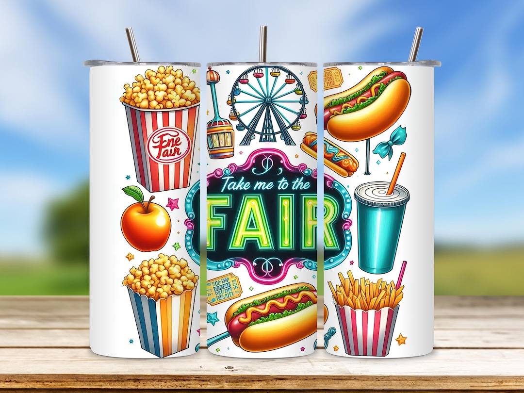 Fair Sublimation Design PNG, 20 Oz Tumbler Wrap, County State Fair ...
