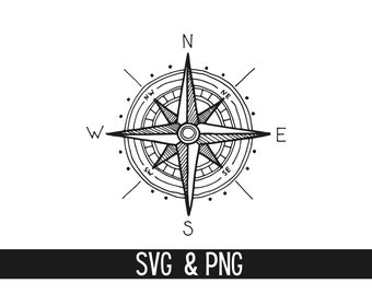 Compass, Compass SVG, Compass Rose SVG, Nautical Compass SVG, Svg, Dxf ...