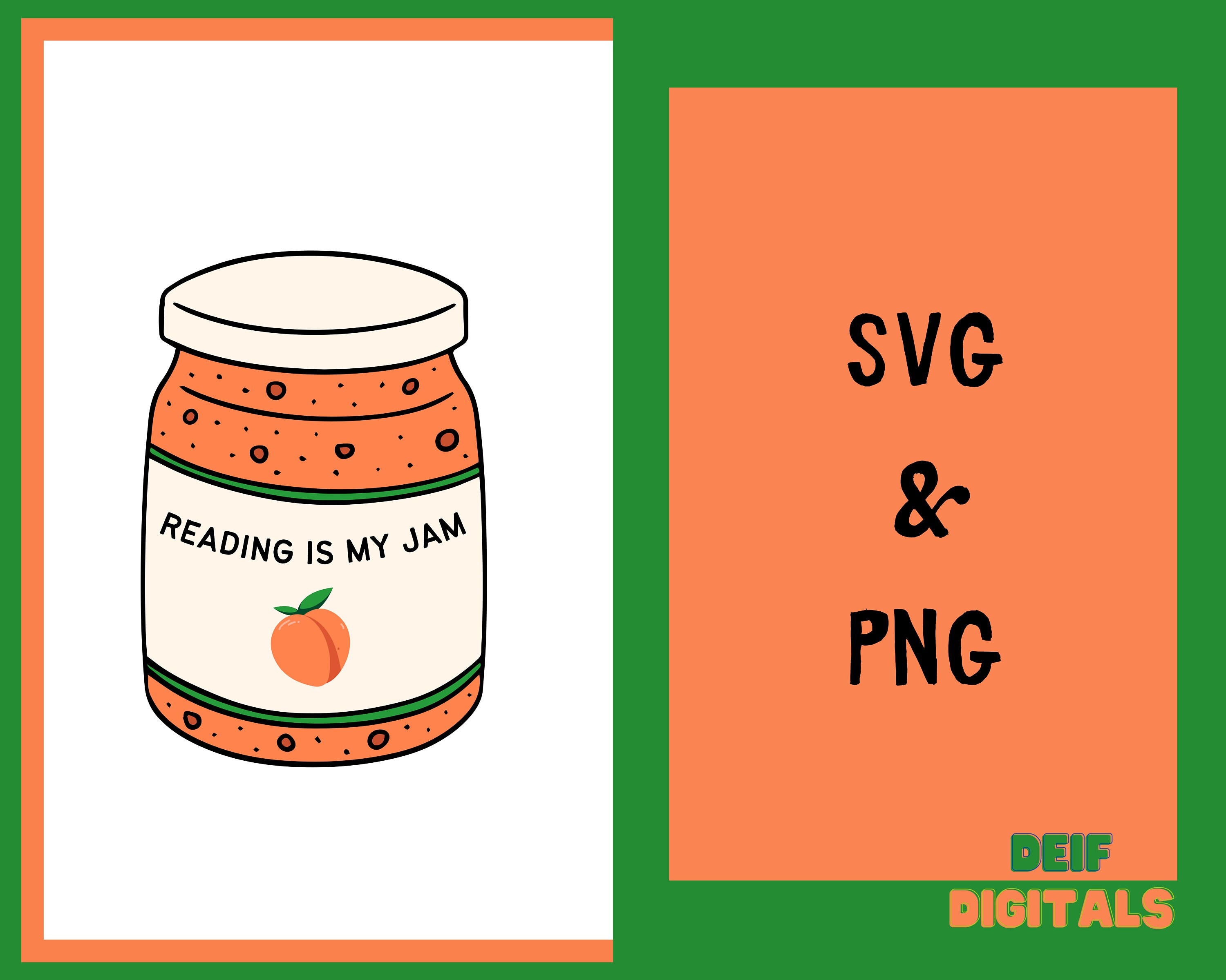 Reading is My Jam Svg, Book Lover Svg, Bookish Stickers, Booklover Png, My Jam, Book Svg Files ...