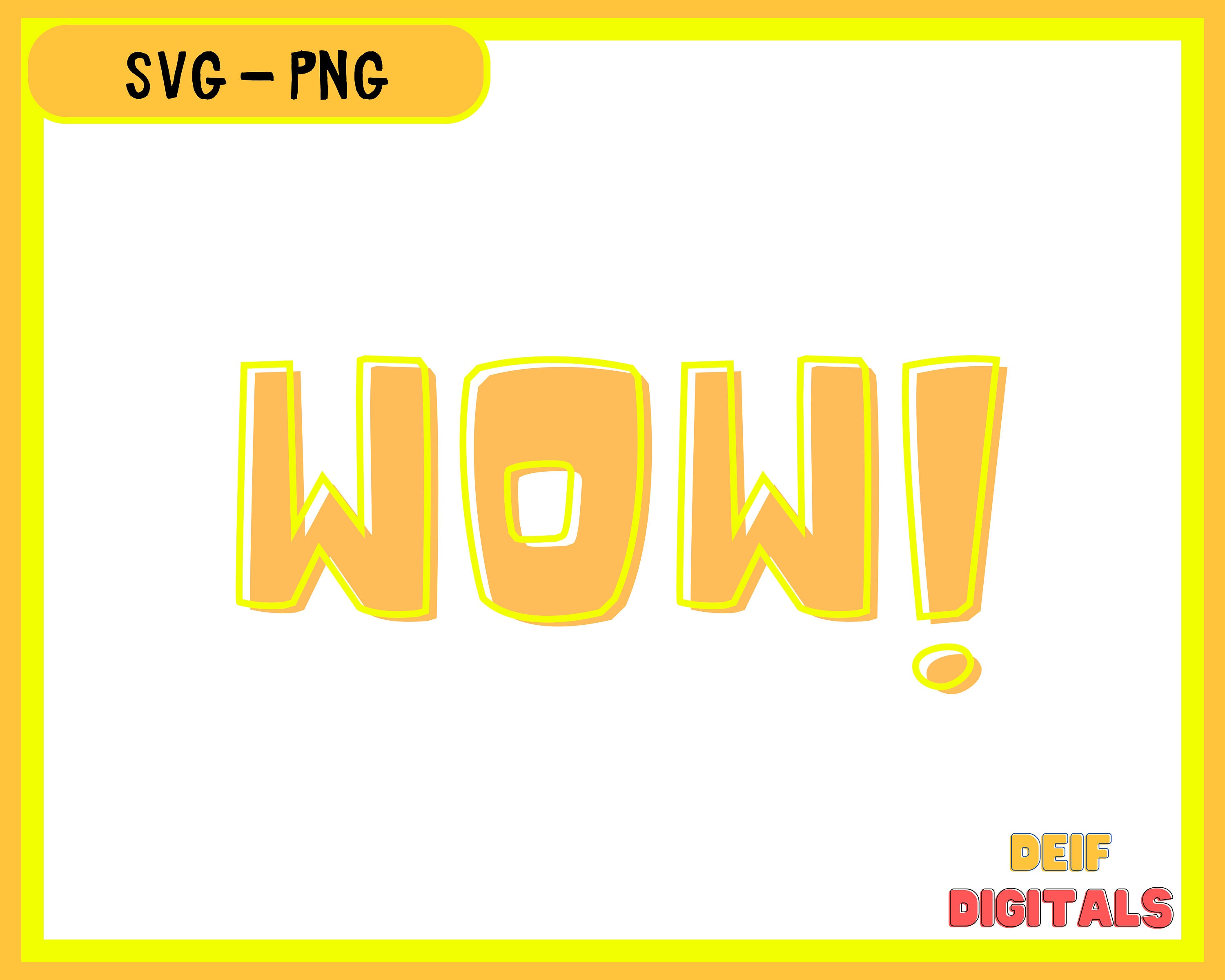 Svg for Shirts, Instant Download, Cricut Cut Files, Wow Svg, Comic Svg ...