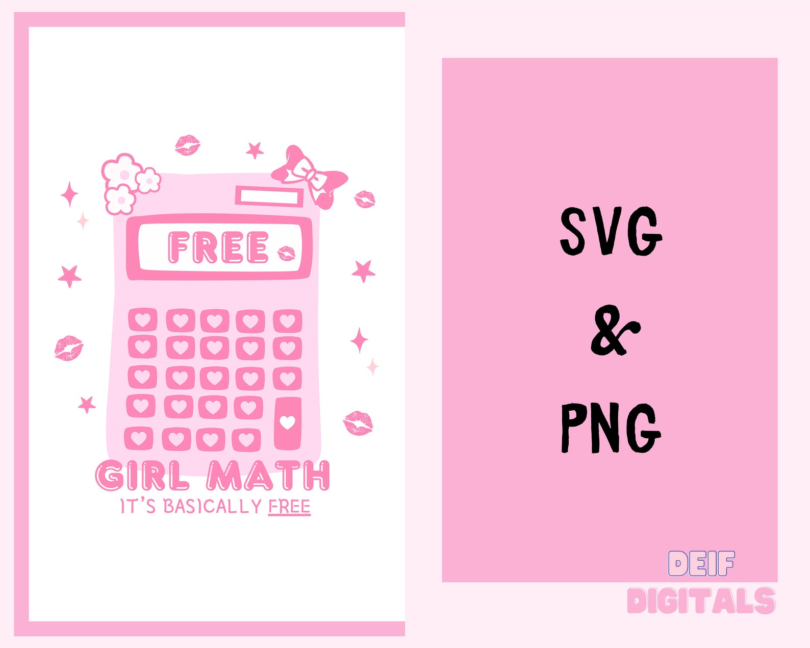 Girl Math Svg, Keychain Svg, Cute Svg Files, Aesthetic Svg, Girly Svg ...