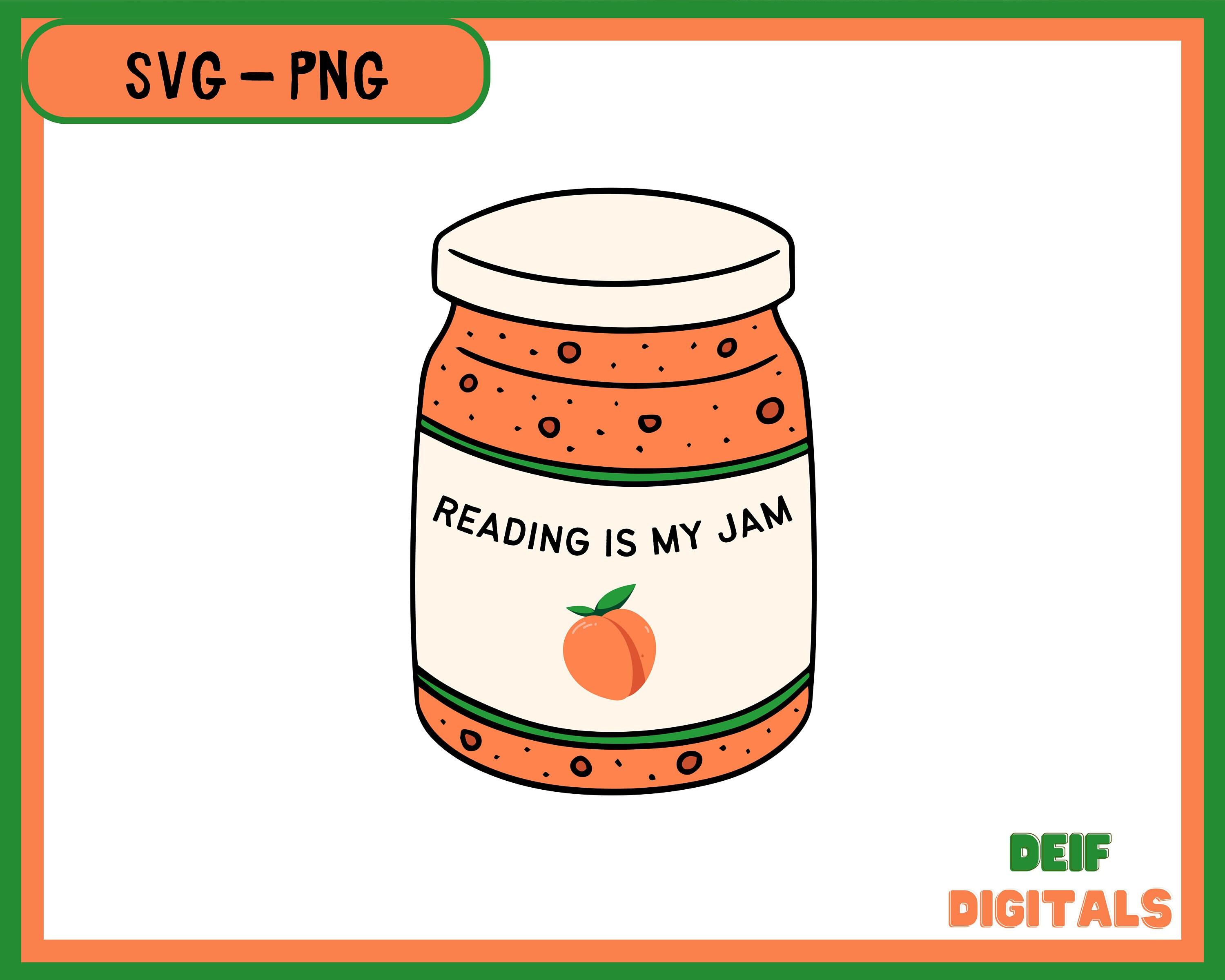 Reading is My Jam Svg, Book Lover Svg, Bookish Stickers, Booklover Png, My Jam, Book Svg Files ...