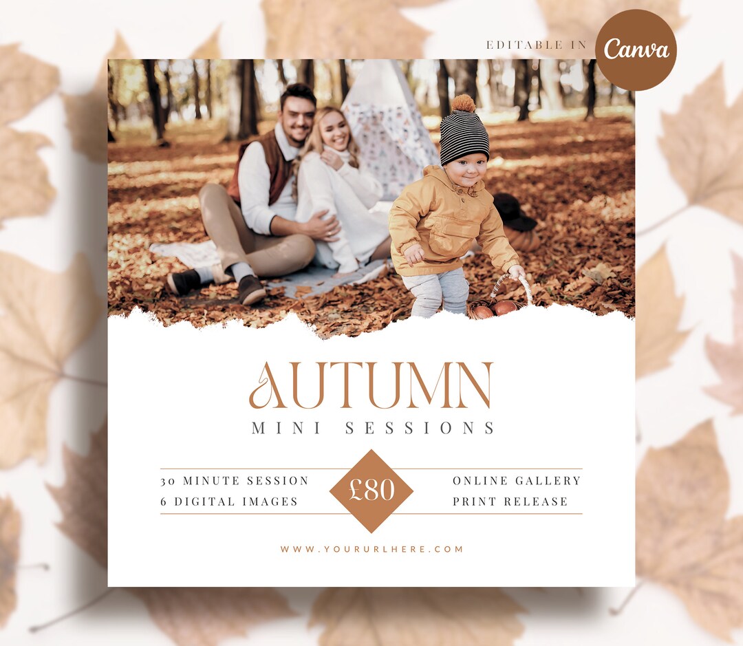 Autumn Mini Sessions Template, Fall Mini Sessions, Photography ...