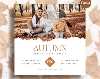 Autumn Mini Sessions Template, Fall Mini Sessions, Pumpkin Minis ...