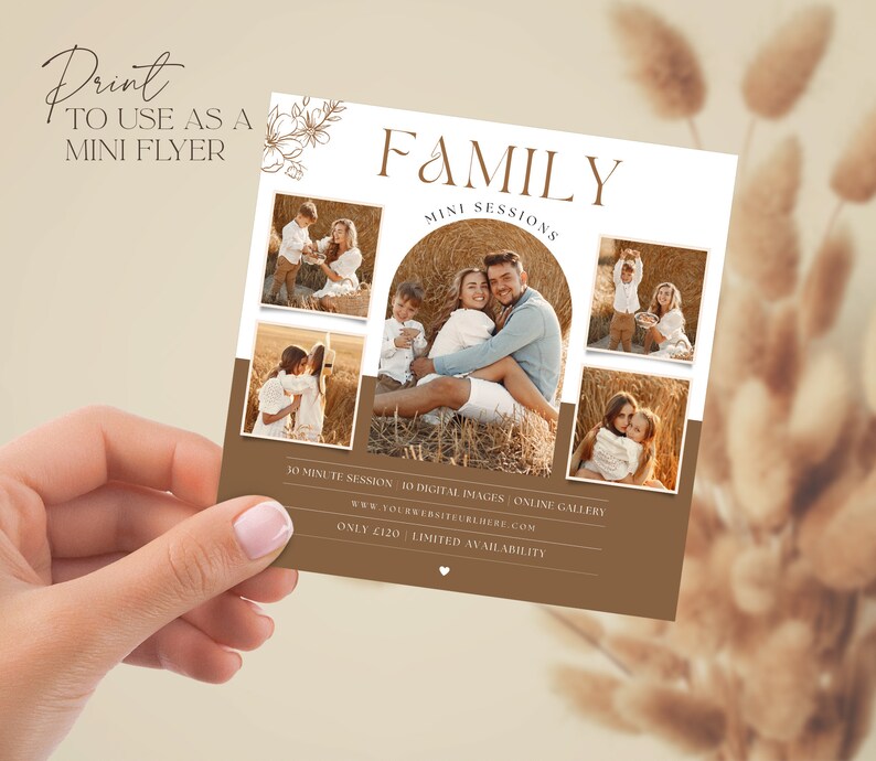 Family Mini Sessions Template, Outdoor Family Photoshoot Template ...