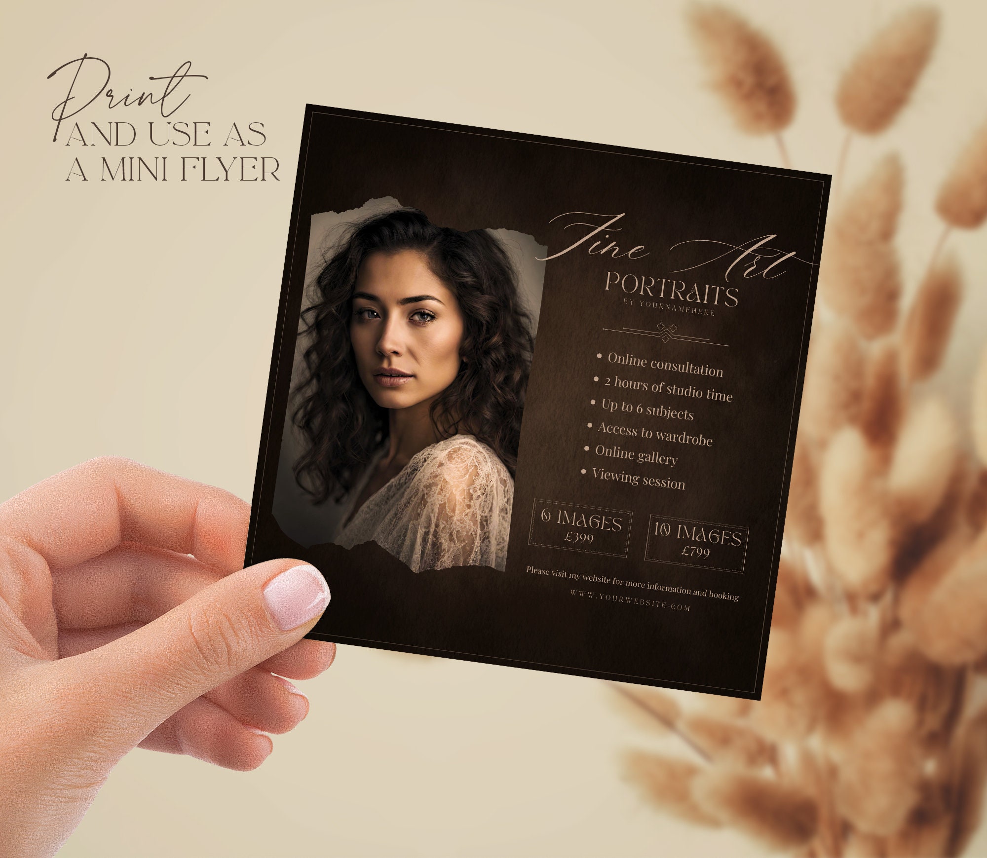 Fine Art Portrait Sessions Template, Painterly Editing Template ...