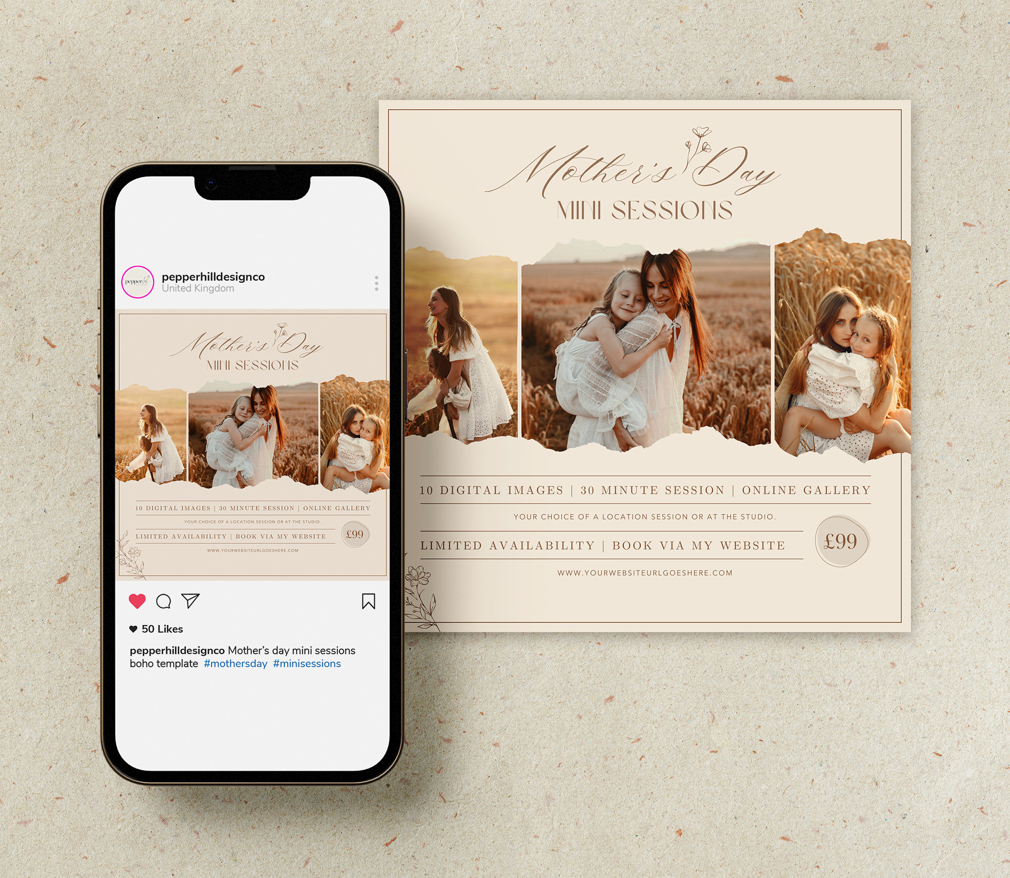 Mother's Day Mini Sessions Template, Mama and Me Minis, Photography Marketing, Family Mini ...