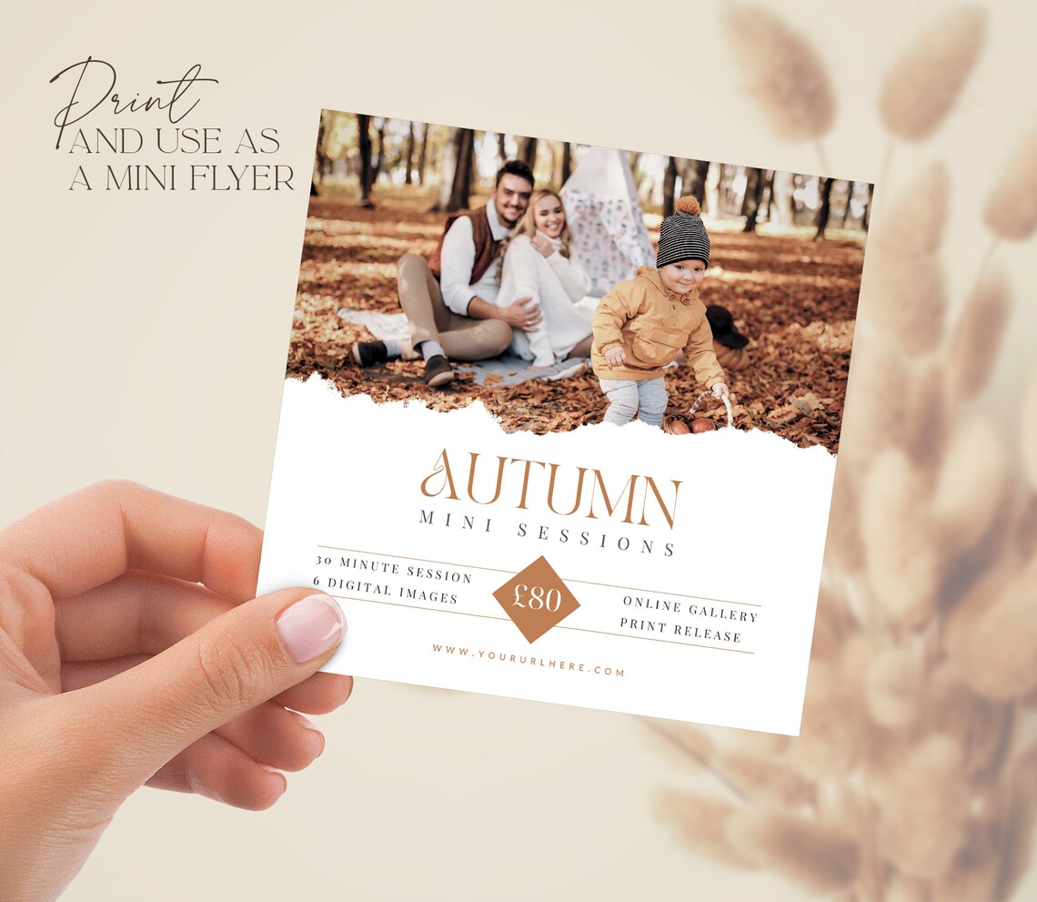 Autumn Mini Sessions Template, Fall Mini Sessions, Photography ...