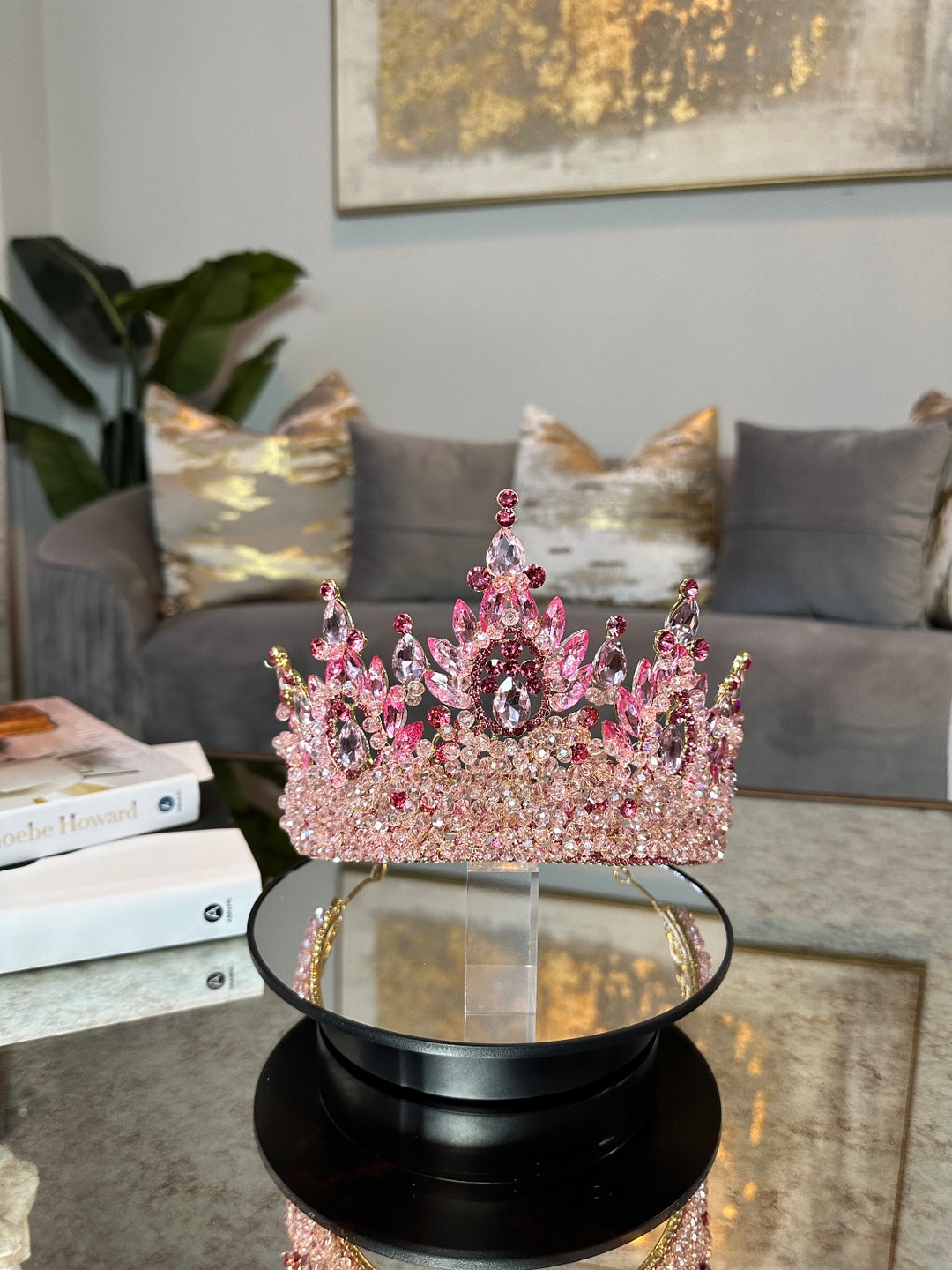 Pink Quinceañera Crown Bridal Tiara Quinceañera Tiara “magenta” - Etsy