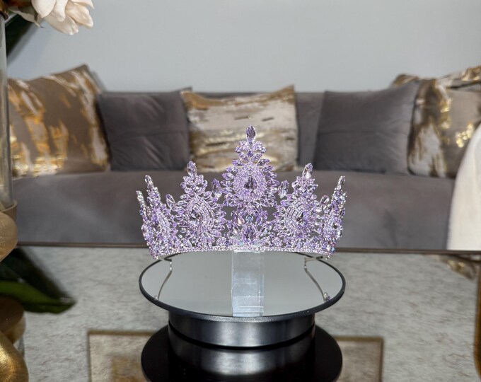 Lilac Quinceañera Crown Lilac Bridal Crown - Etsy