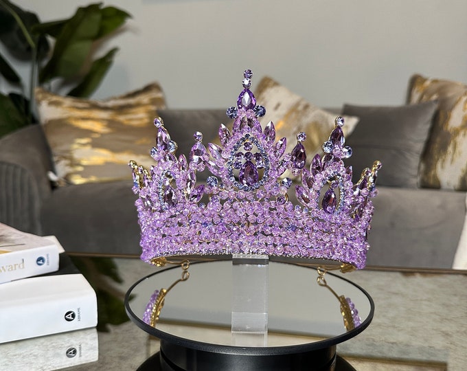 Lilac Quinceañera Crown Bridal Tiara Quinceañera Tiara “violeta” - Etsy