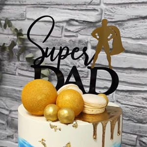 Super Dad Cake Topper | Father's Day Cake Topper | Superheroe Dad Cake ...