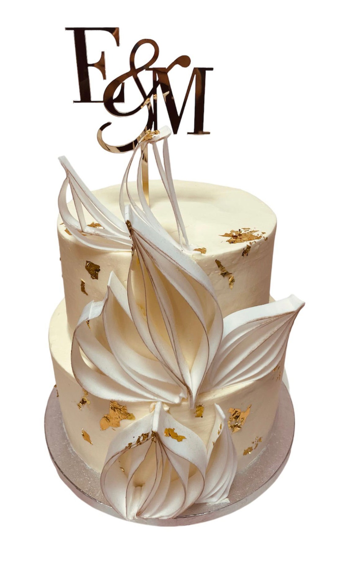 Wedding Initials Cake Topper | Modern Wedding Letters Cake Topper ...